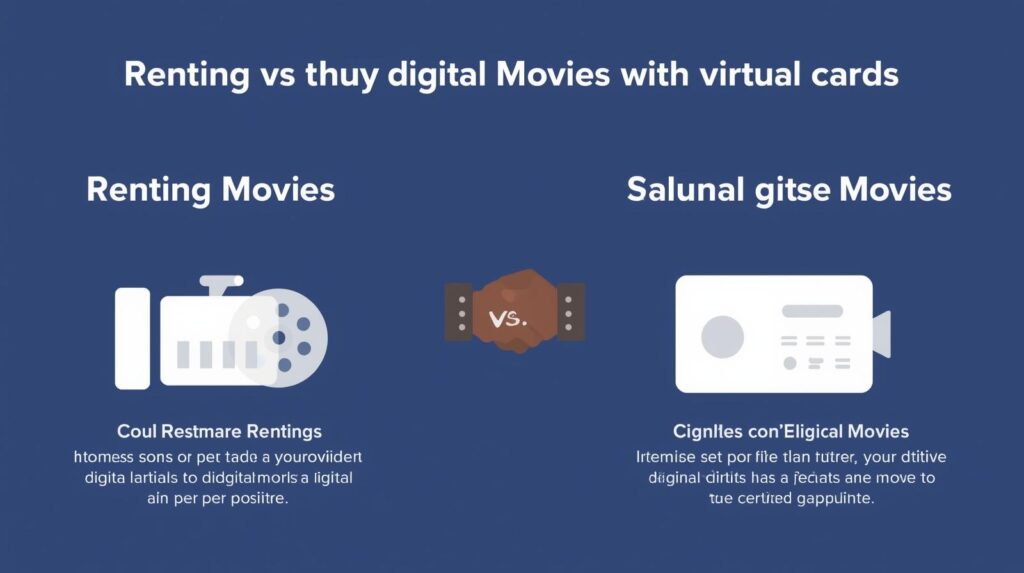Renting vs Buying Digital Movies with Virtual Cards