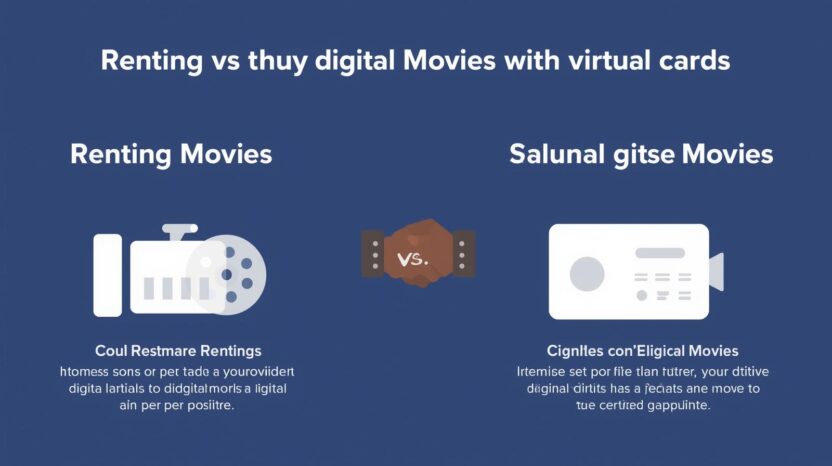 Renting vs Buying Digital Movies with Virtual Cards